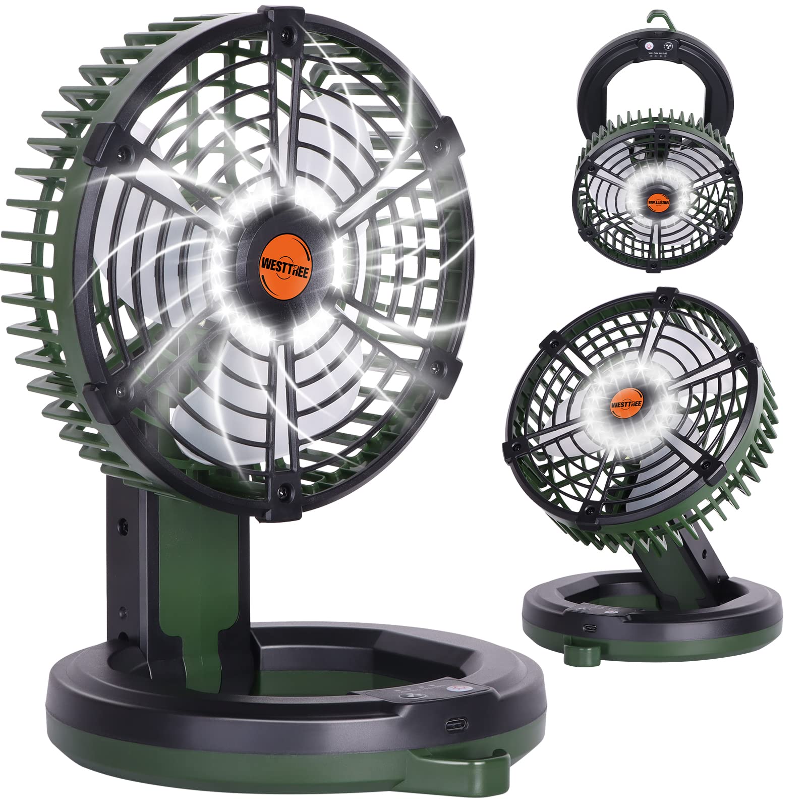 Portable fan Battery Operated Fan USB Desk fan Camping Fan for Tents,Battery Operated portable Fan Personal Fan battery powered fan camping portable fan Outdoor fan Rechargeable Fan with Hanging