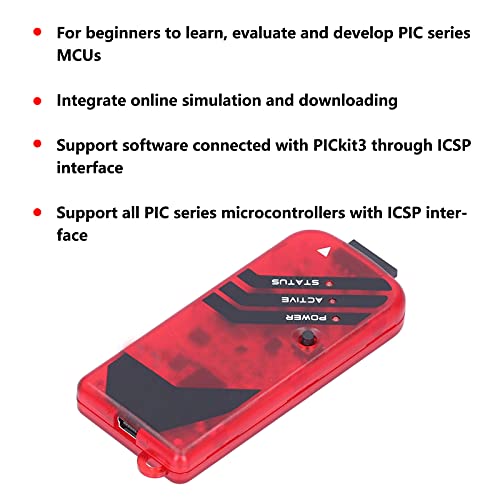 PIC Microcontroller Programmer, Light in Weight Practical PICKIT3 Programmer Small in Size Convenient to Carry with ICSP Interface for Programmer