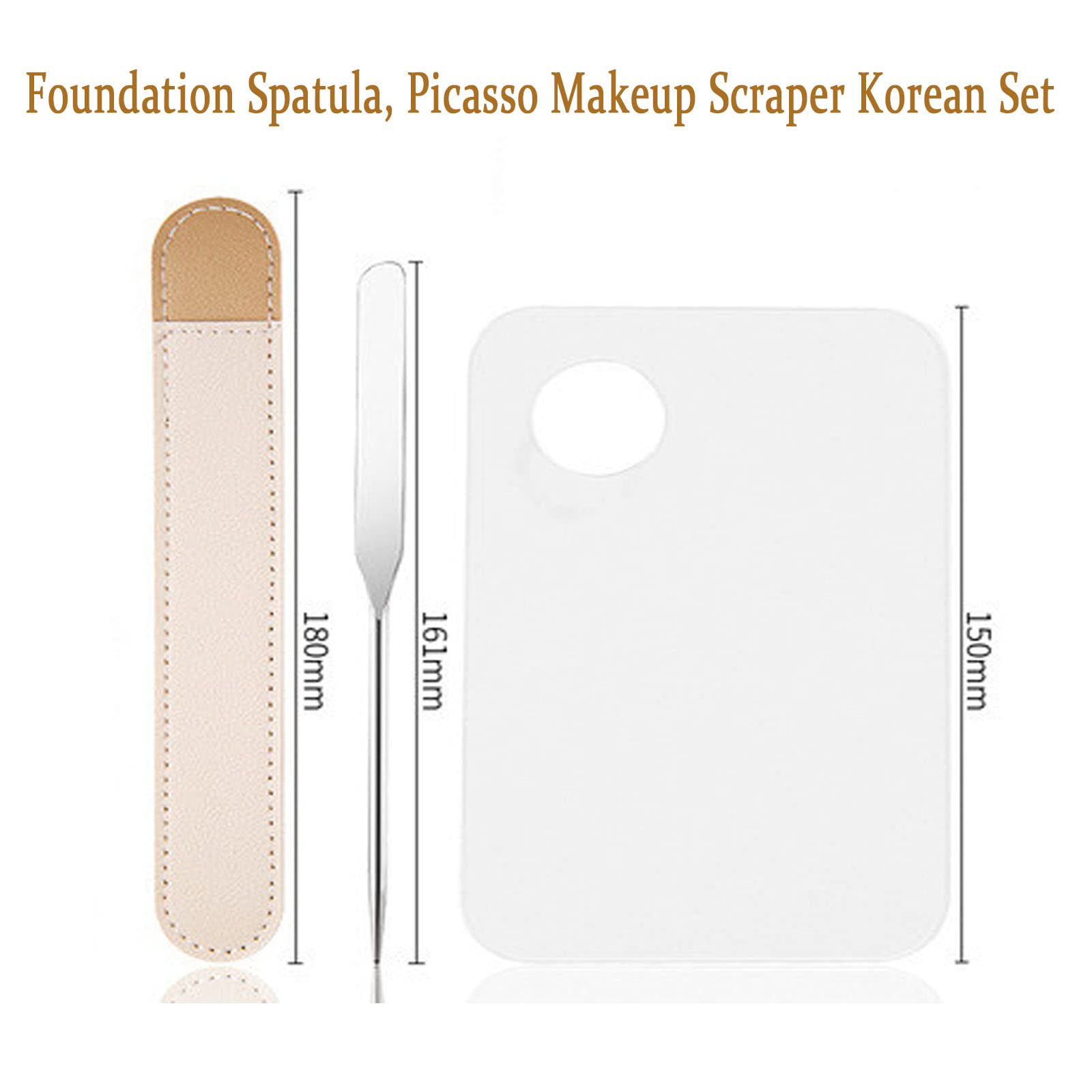 Picasso Spatula Makeup Korean, Makeup Spatula and Palette Set, Korean Picasso Makeup Spatula, Korean Makeup Spatula, Professional Korean Spatula Makeup(Spatula+Palette+Leather Cover)
