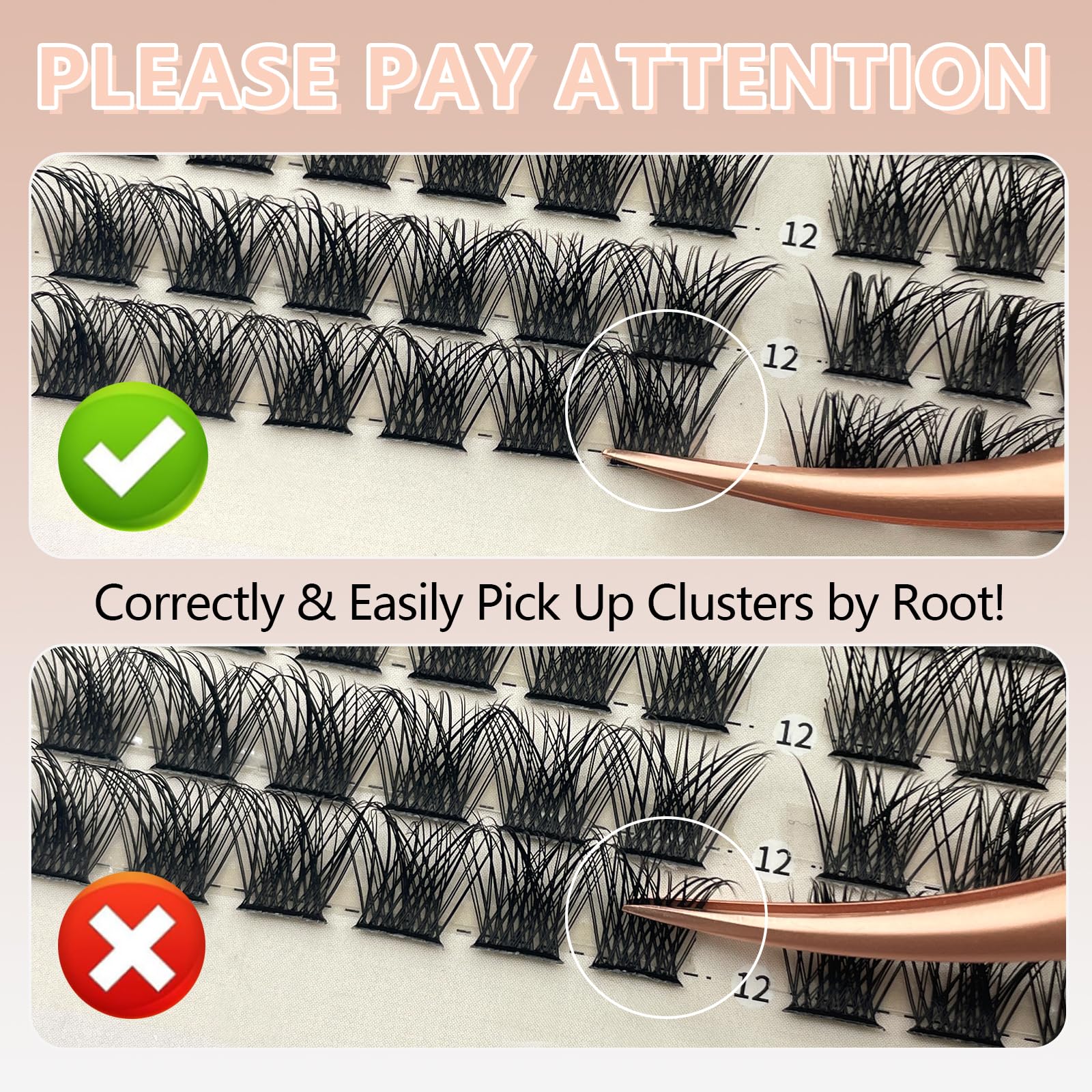 Lash Extension Kit 144 Pcs DIY Eyelash Extension Kit With Waterproof Lash Bond Glue And Seal And Lash Applicator DIY Wispy Lash Clusters C Curl 10-16mm Mix Volume Individual Lashes Extension Kit DIY at Home By FOINEMYED