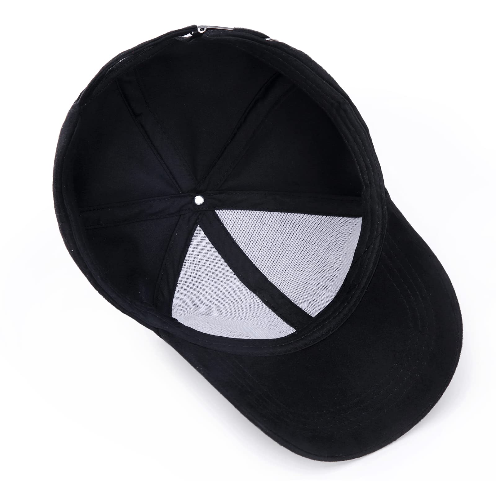 JOOWEN Men Women Faux Suede Baseball Hat Unisex Adjustable Plain Dad Cap (Yellow)