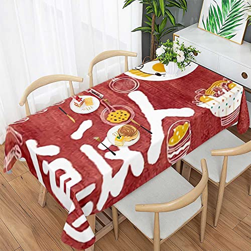 MLQL Christmas Printed Banquet Home Tablecloth Waterproof Coffee Table Cloth Kitchen Wedding Decoration Tablecloth A3 140x210cm