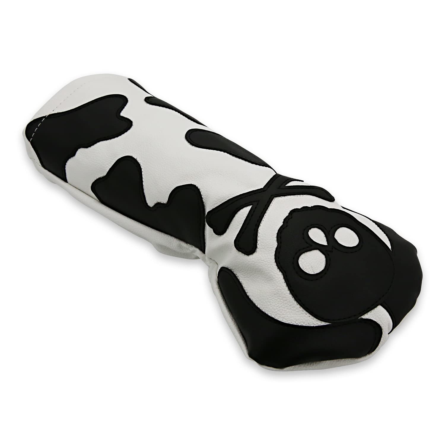 KYTAI Golf Skull Skeleton Head Cover Golf Club Leather Headcovers 1,3,5 Driver and Fairway Head Covers Fits 460cc Drivers (White)