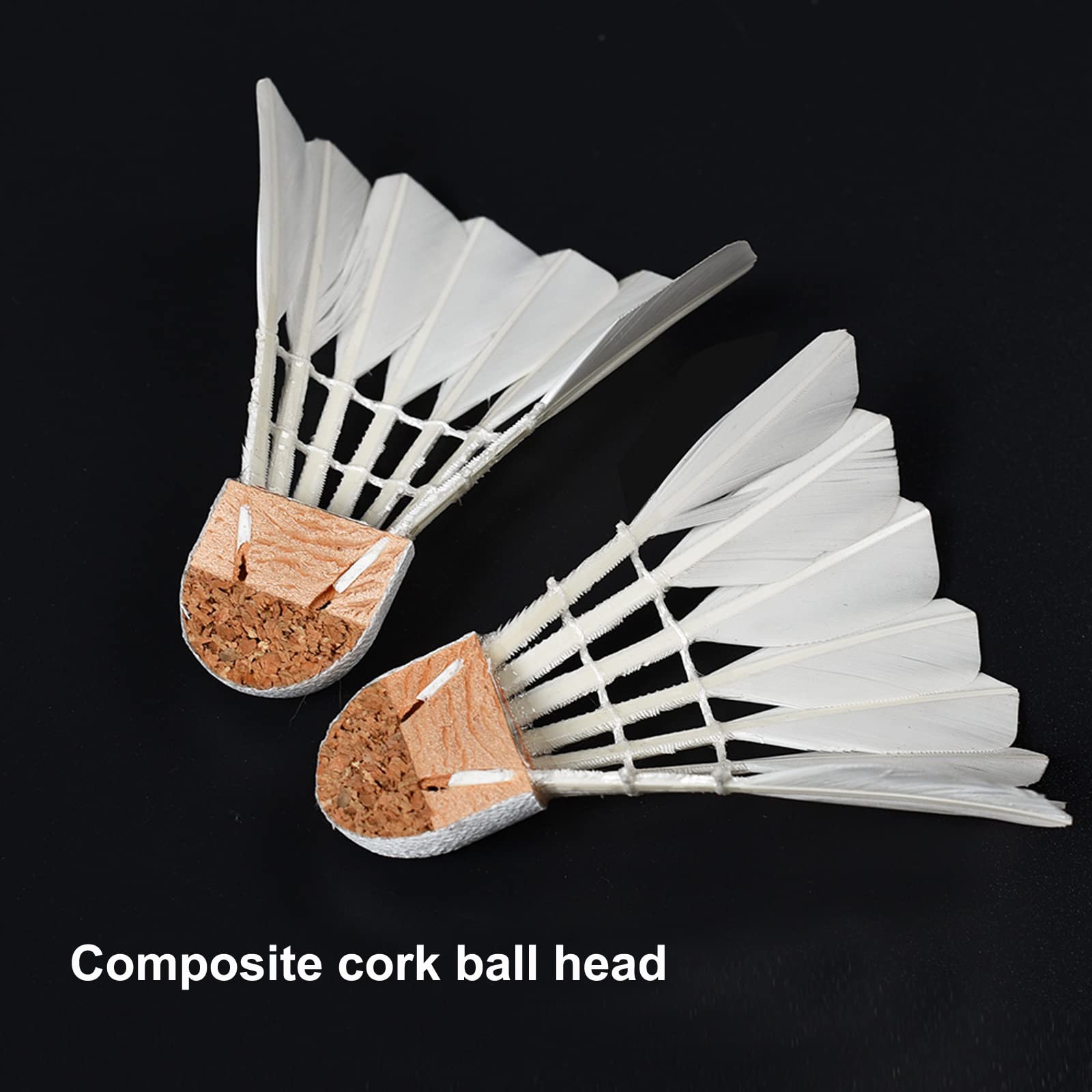 MANJHONG Badminton Birdies Goose Feather Shuttlecocks with Great Durability for Recreational Game