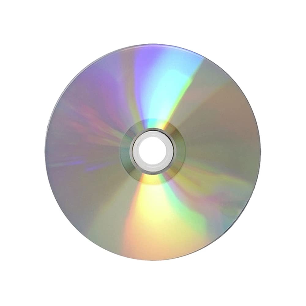 Optical Quantum Blue AZO CD-R 700MB 52X Shiny Silver Blank Recordable Media Disc - 100pk Cake Box, 100 Discs for Music, Data, and Video Recording, Writable Blank CDs