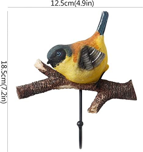 WNESY Wall-Mounted Coat Rack Bird Decoration Hook Modern European-Style Living Room Wall Coat Rack Room Creative Coat Hook Wall-Mounted Coat Hook-E