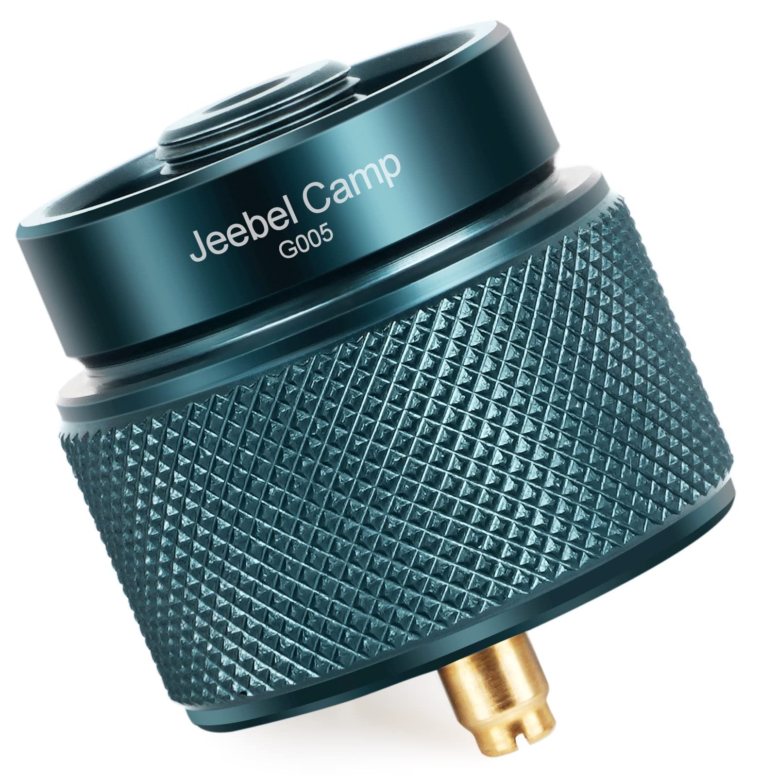 Jeebel Camp Propane Canister to Threaded Camping Stove Adapter 1L Propane Small Tank Input EN417 Lindal Valve Output
