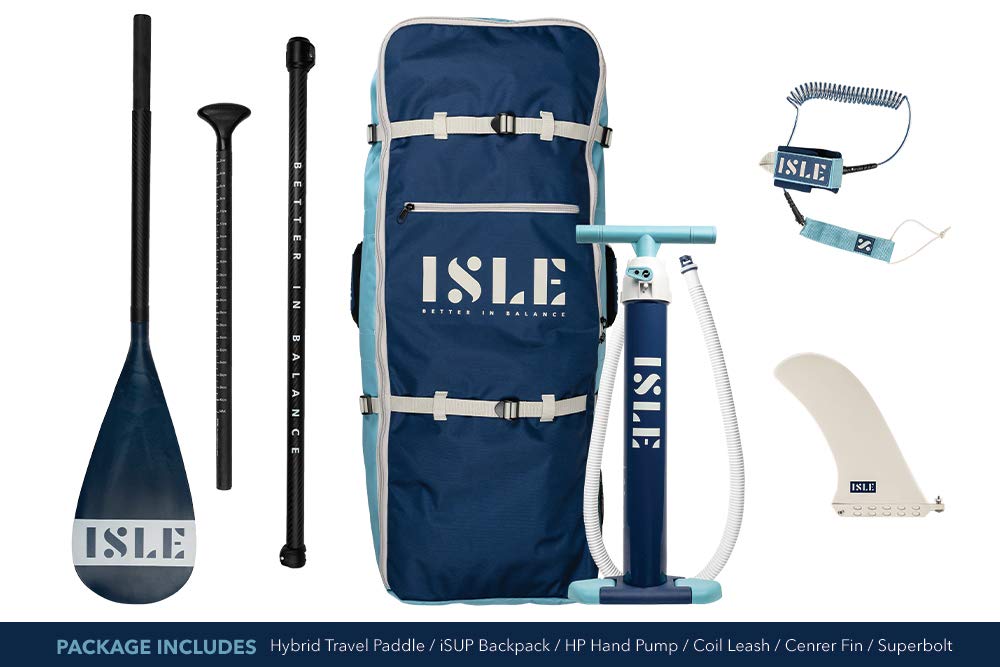ISLE Pioneer Inflatable Stand Up Paddleboard & iSUP Bundle Accessories & Backpack β Wide Stance, Durable, Lightweight β 285 lbs Capacity (Coral Pink, 10'6" x 34" x 6")