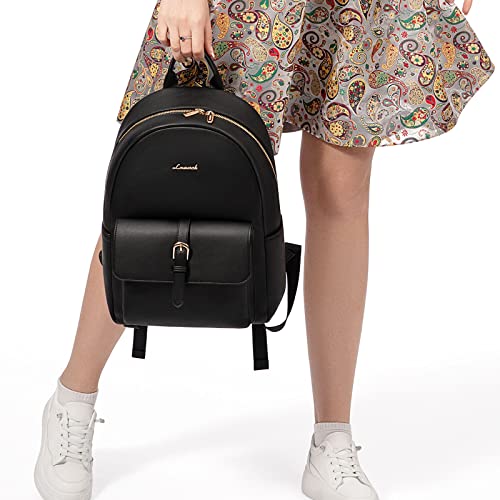 LOVEVOOK Leather Backpack Purse for Women, Casual Backpack, Cute PU Satchel Backpack, Water Resistant Travel Backpack, Fashion Purse