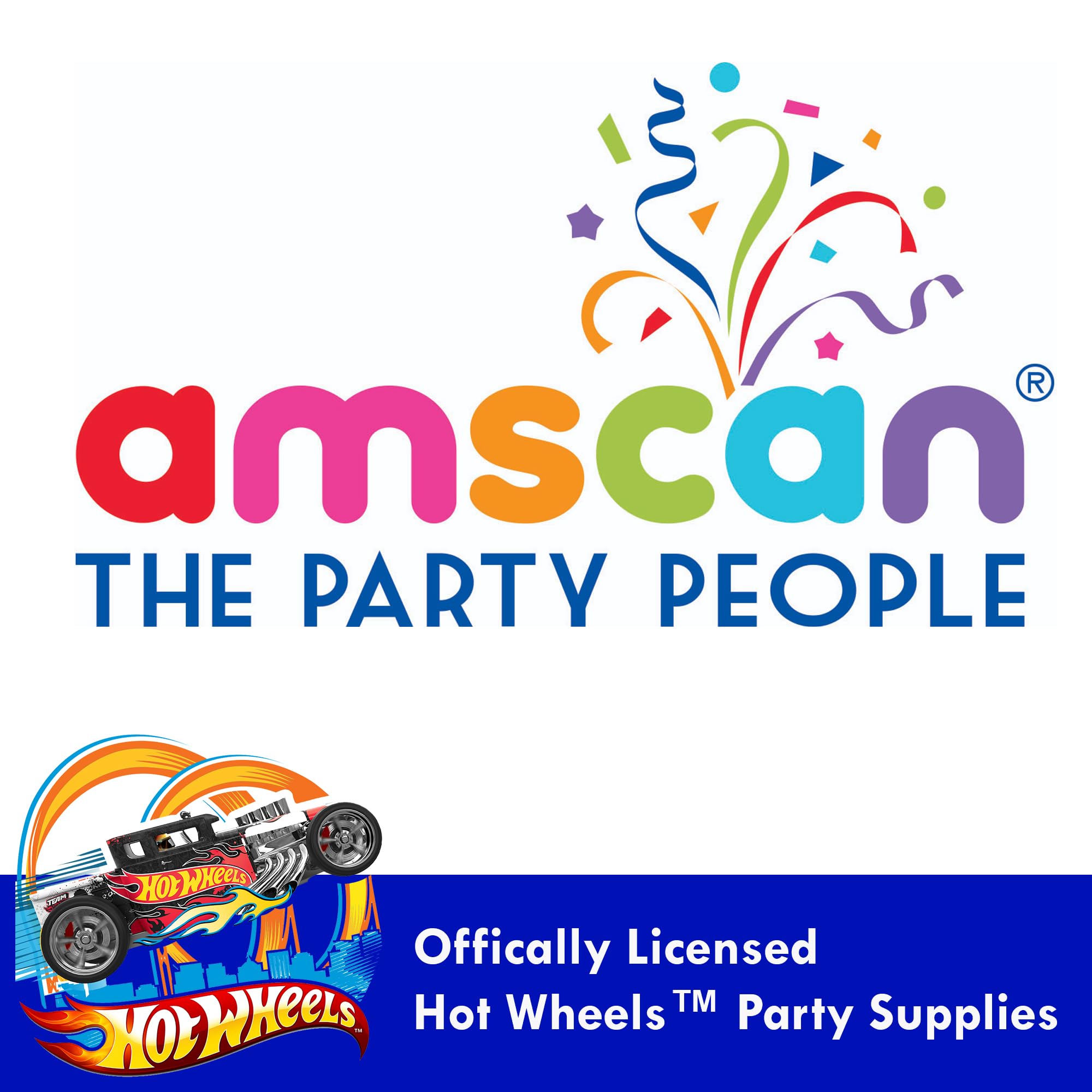 Hot Wheels Party Supplies Bundle with Cake Plates and Napkins for 16 Guests