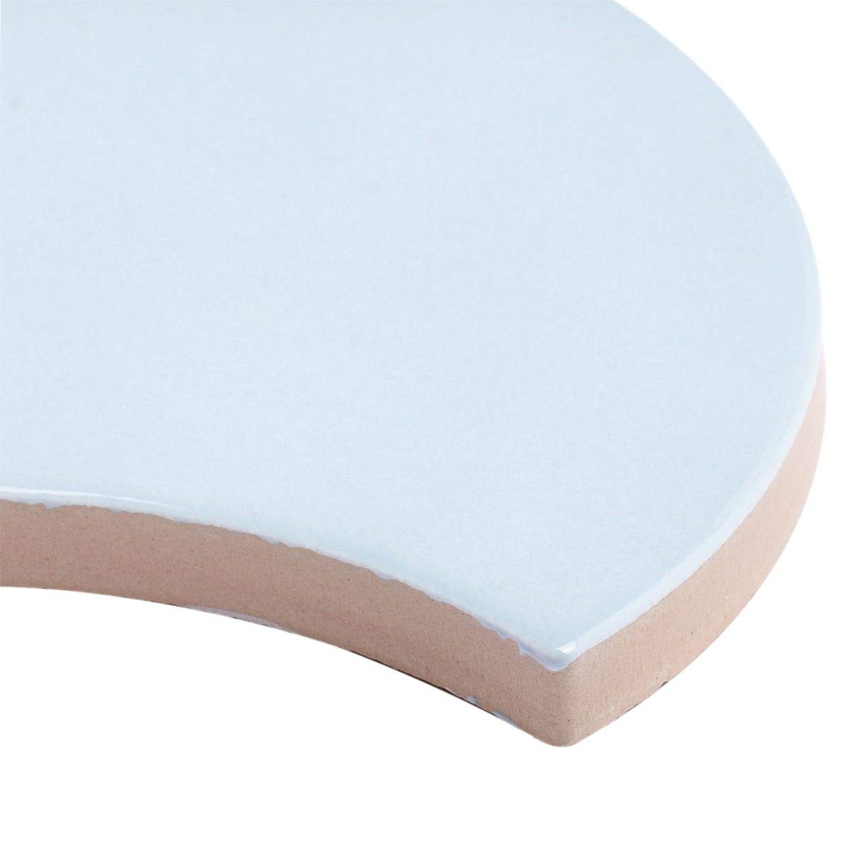 Ivy Hill Tile Beta Sky Blue 2.44 in. x 5 in. Fish Scale Polished Ceramic Tile Sample