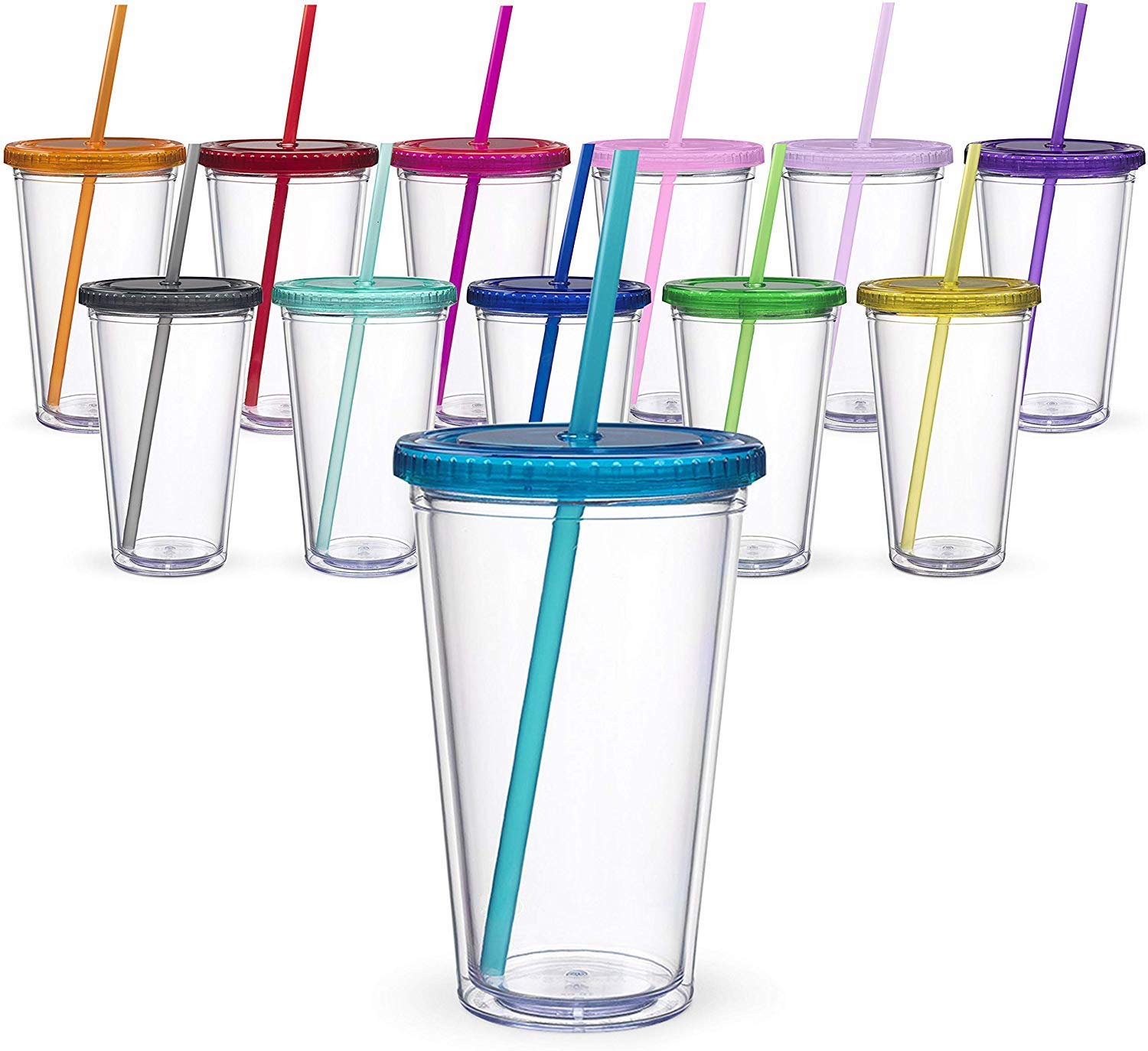 Maars Classic Insulated Tumblers 16 oz. | Double Wall Acrylic | 12 pack