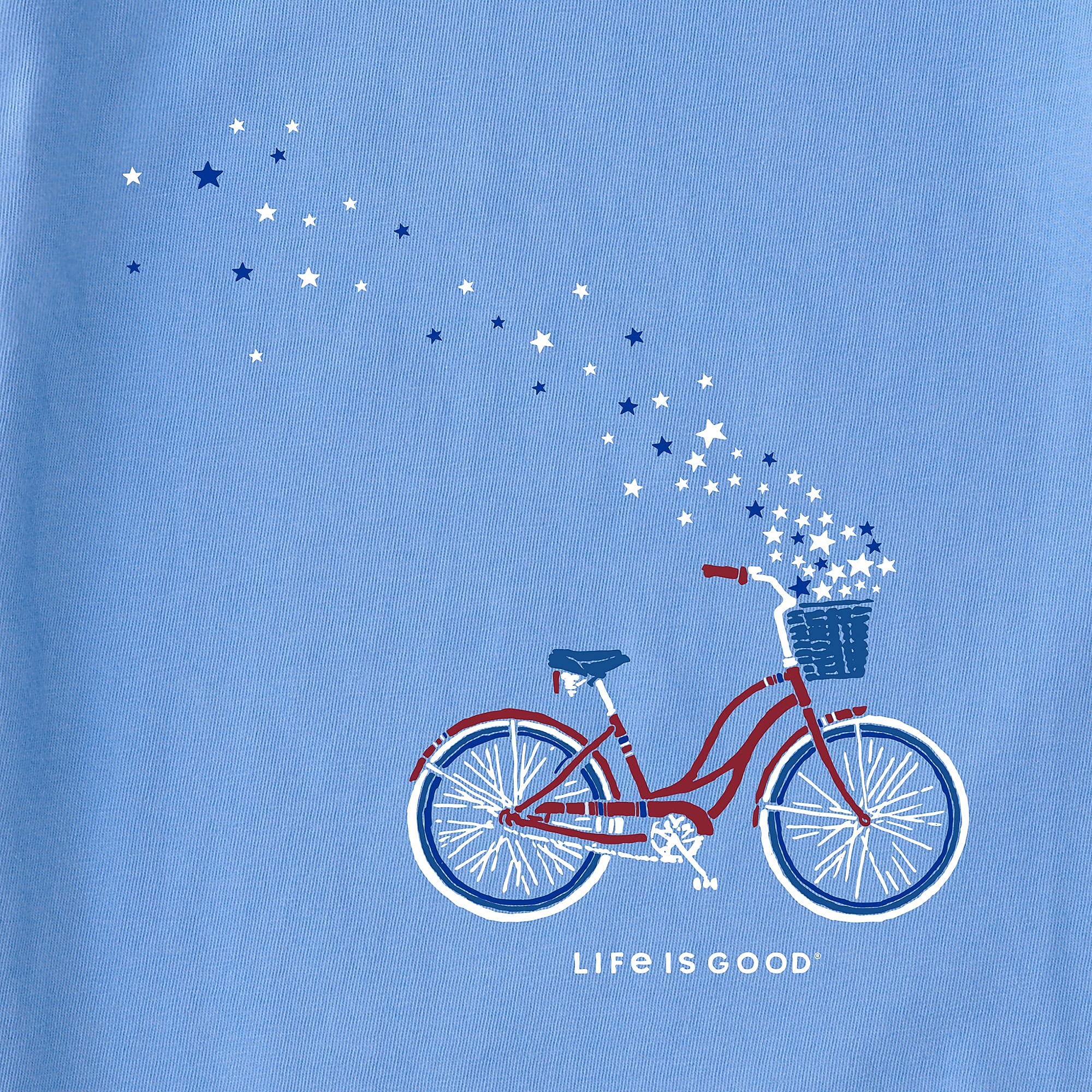 Life is Good Americana Bike Crusher™ Tee Cornflower Blue XL (US 16-18)