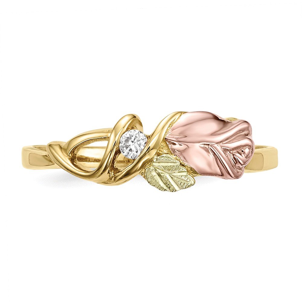 Jewels By Lux 10k Yellow Gold and White Gold Black Hills Gold Diamond Ring