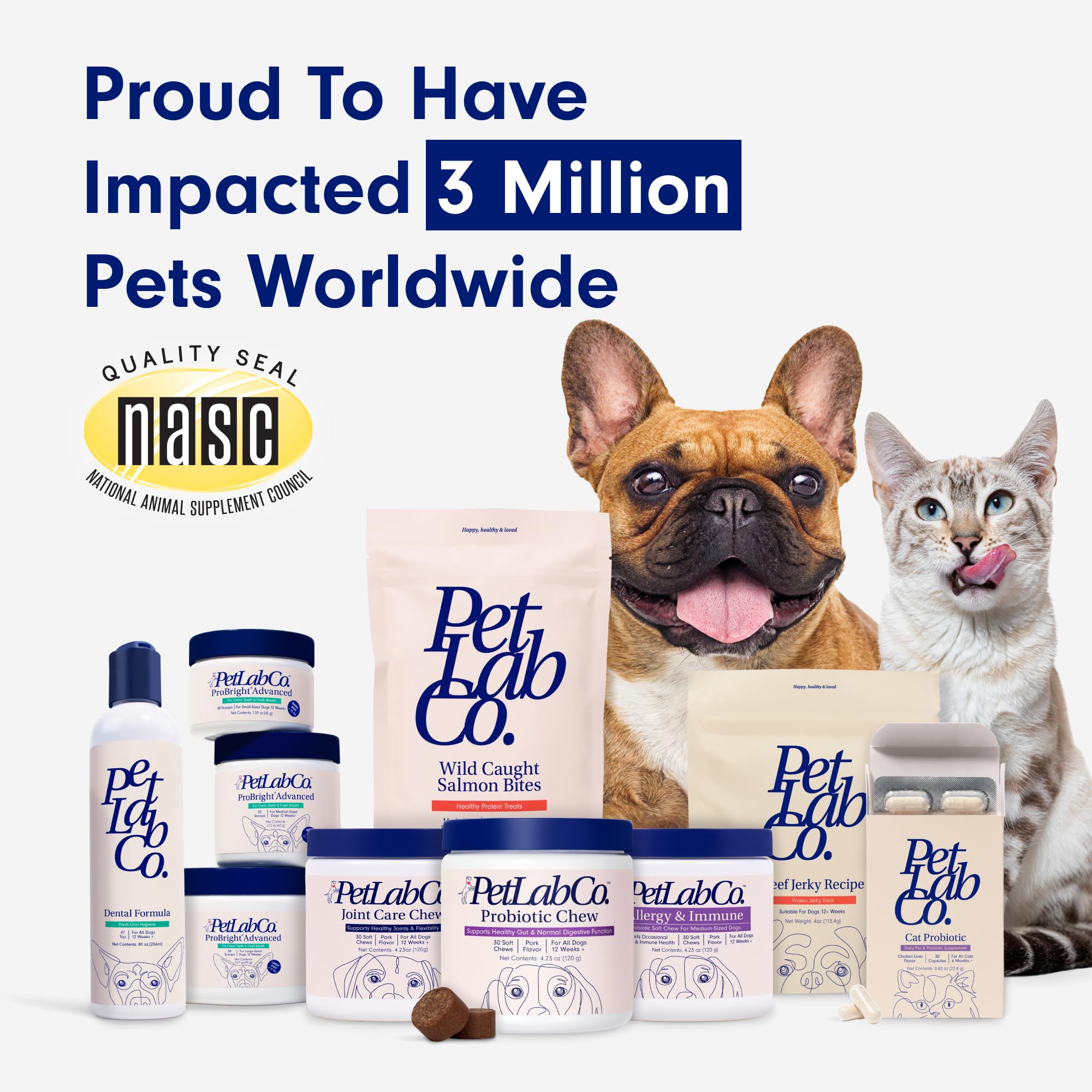PetLab Co. β Gut & Breath Bundle: Dental Powder for Fresh Breath in 1 Scoop. for Small Dogs & Salmon Dog Probiotics to Support a Healthy Gut - Easy to Use β Innovative Formulas