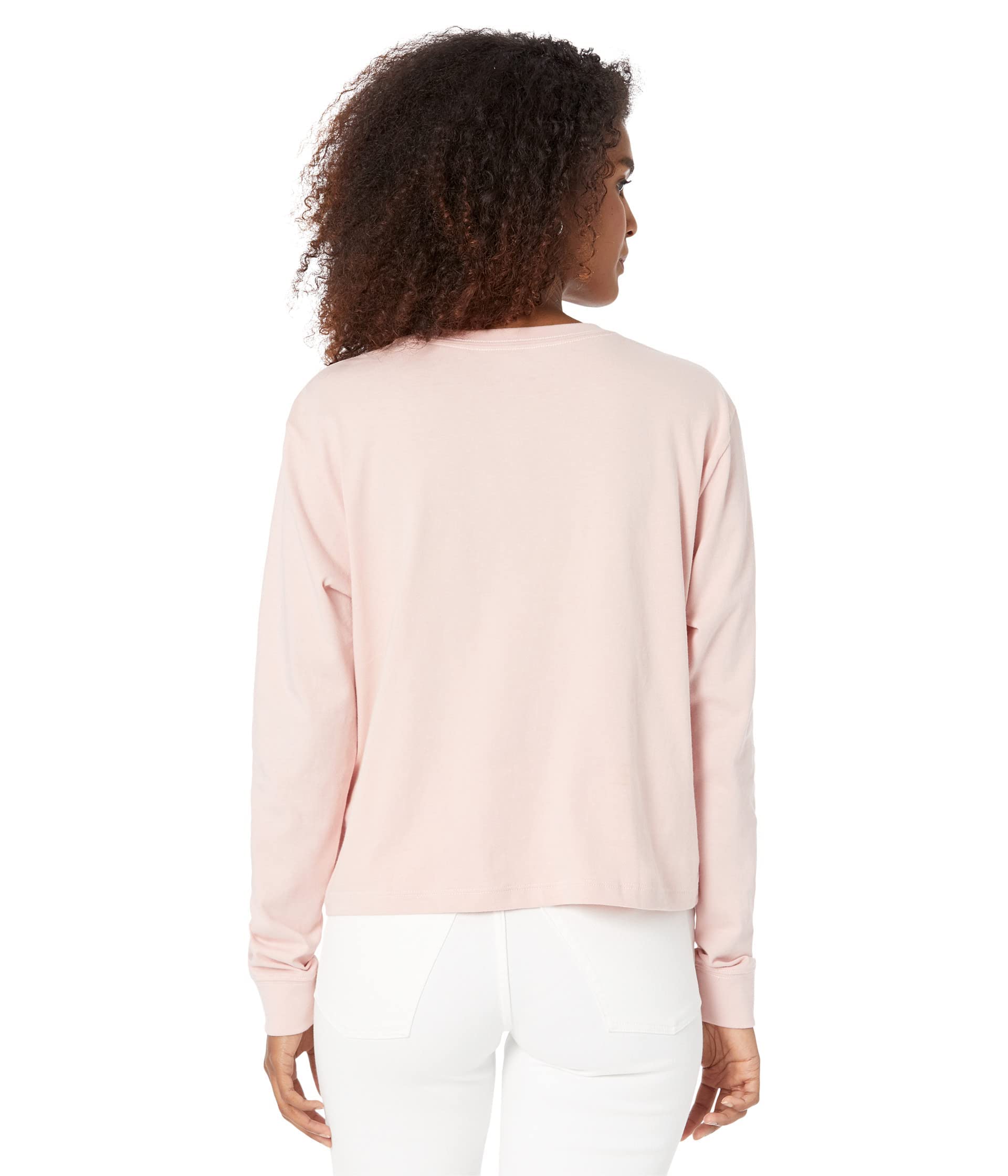 Life is Good Life Isn't Perfect Long Sleeve Boxy Tee Himalayan Pink SM (US 4-6)