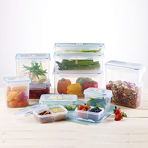 Komax Biokips Extra Large Rice Container – Airtight Food Storage Containers for Rice, Baking Supplies, or Dry Food – 48.6 Cups Rice Dispenser w/Handle + 2 Nestable 15.2 Cups Food Containers (3-Pack)