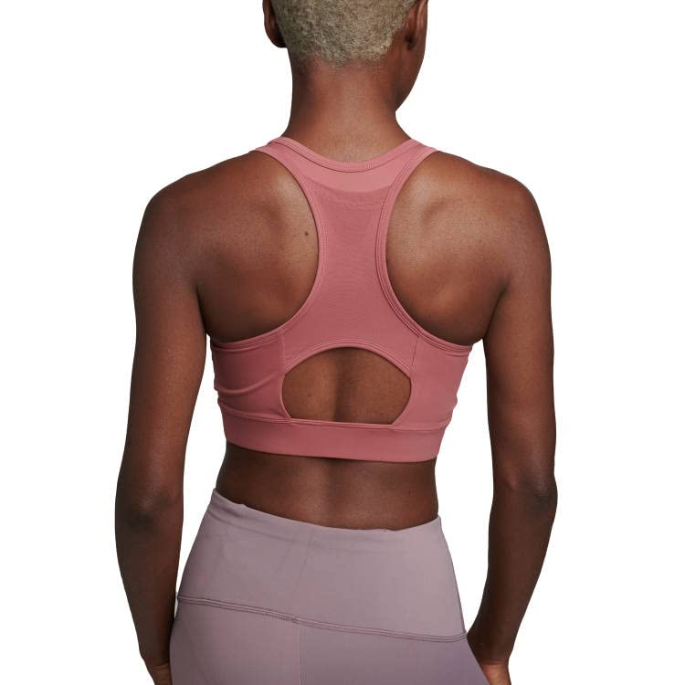 LighterGlide Contrast Mesh Cut Out Sports Bras Padded for Women Workout Bras Racerback Running Gym Activewear Pink
