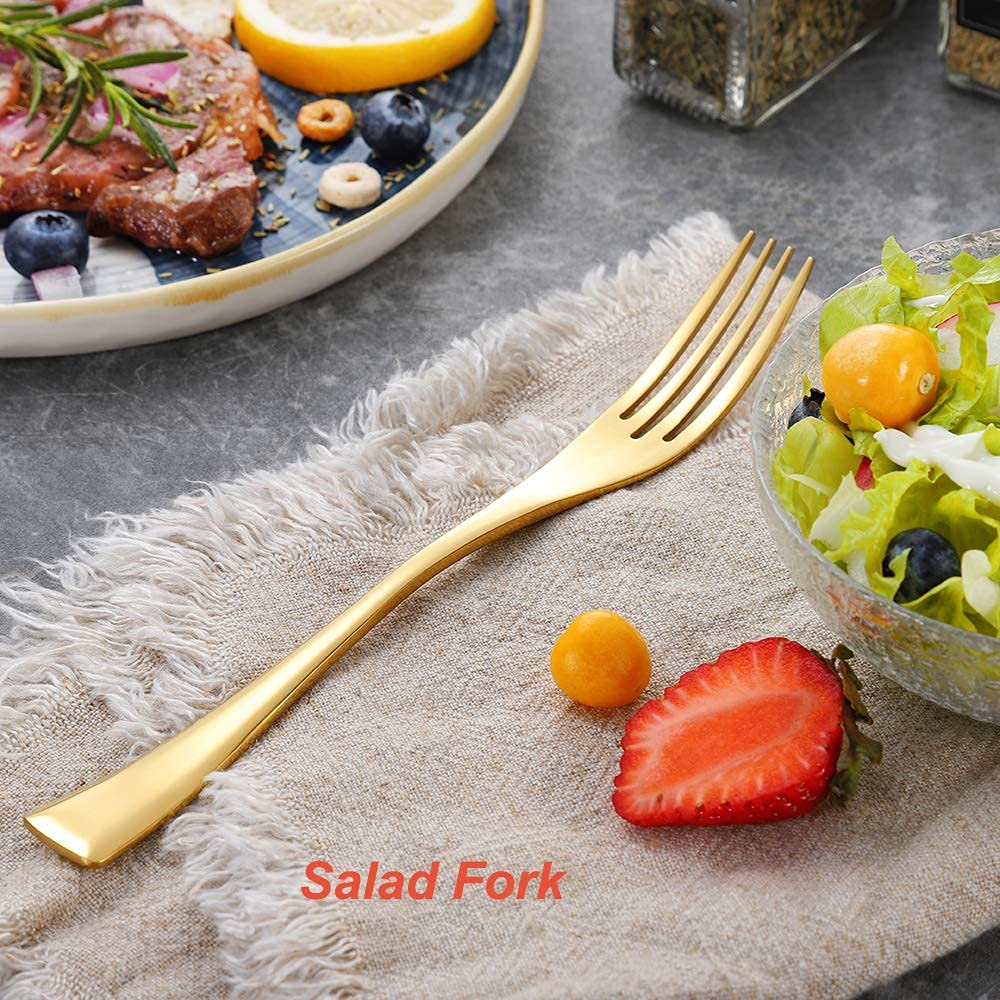 Lemeya 26 Pieces Silverware Set includes 20 Pieces Stainless Steel Flatware Set and 6 Pieces Steak Knives Set,Mirror Polished, Dishwasher Safe
