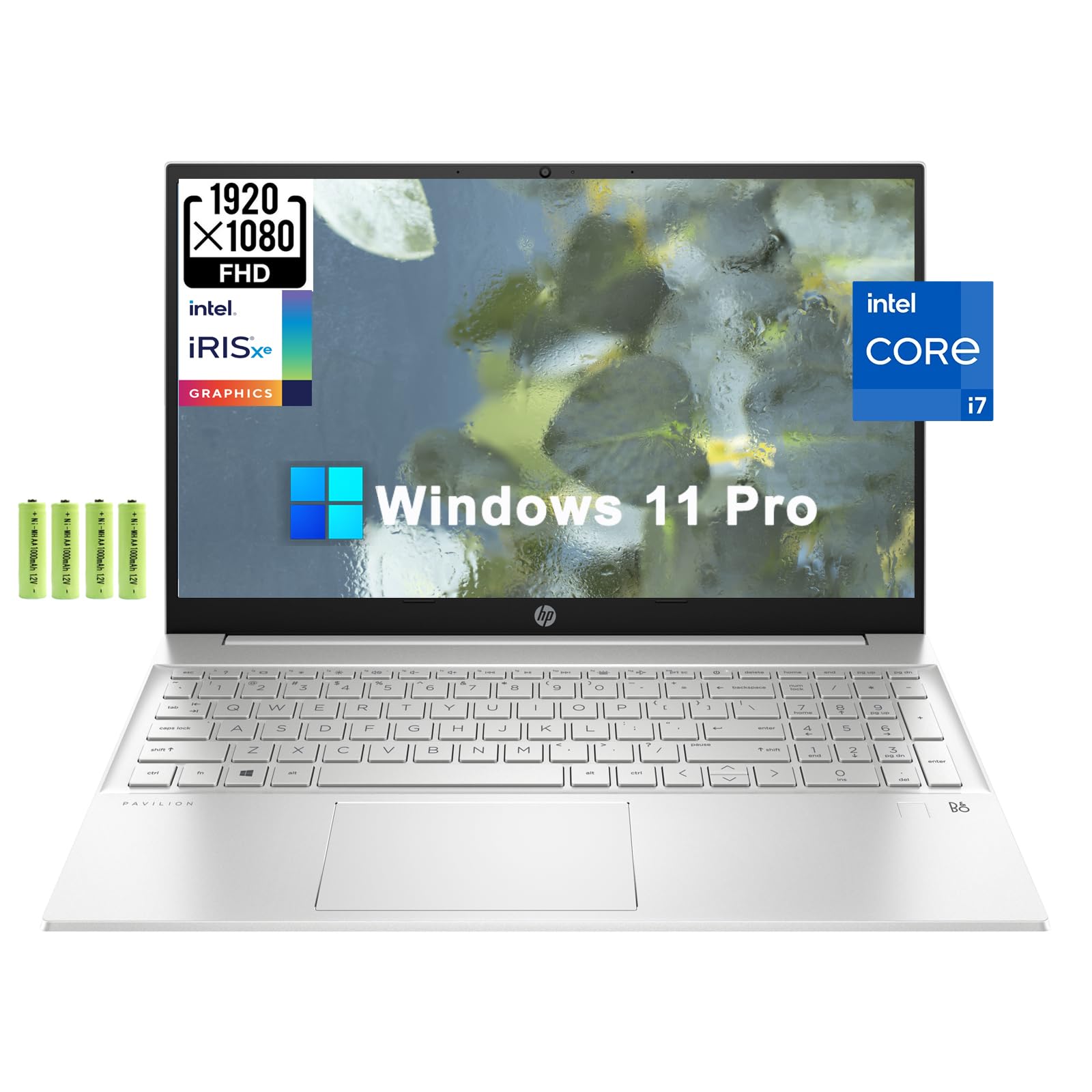 HP 2023 Pavilion 15 Business Laptop[Windows 11 Pro], 15.6 FHD Display, 13th Gen Intel 10-Core i7-1355U, 16GB RAM, 1TB PCIe SSD, Intel Iris Xe Graphics, Numeric Pad, Wi-Fi 6, HDMI, w/Battery Silver