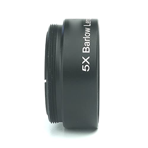 Microscope Adapter 5X Barlow Lens with M28.5 * 0.6 Threads for 1.25 Inch Telescope Microscope Accessories