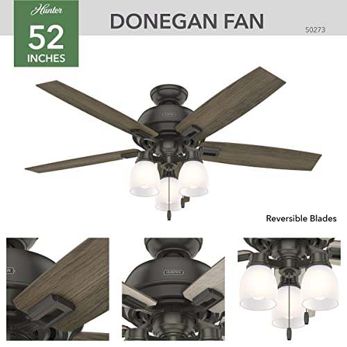 Hunter Fan Company 50273 Donegan Ceiling Fan, 52, Noble Bronze Finish