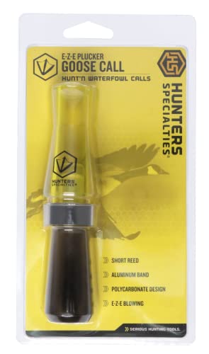 Hunters Specialties E-Z-E Plucker Short Reed Goose Call,Yellow