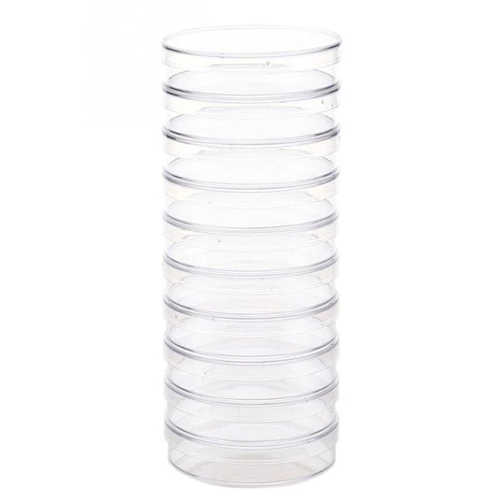 Petri Dishes Scientific Educational Supplies Culture Dish Biological with Lids Plastic Clear Petri Dish(55mm)