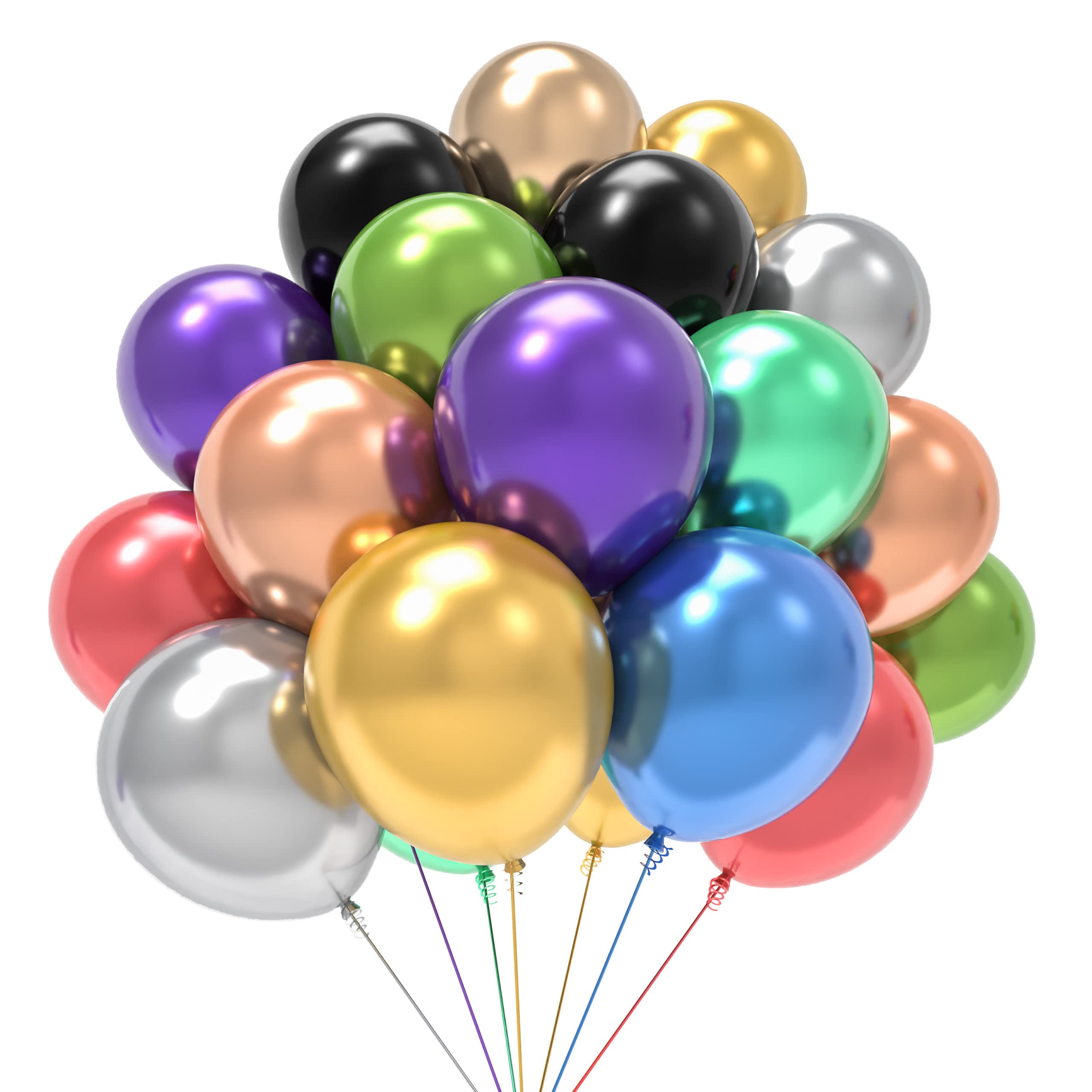 JOYYPOP Metallic Gold Balloons 100 Pcs 12 inch Chrome Gold Latex Balloons for Graduation Birthday Wedding Baby Shower Decorations