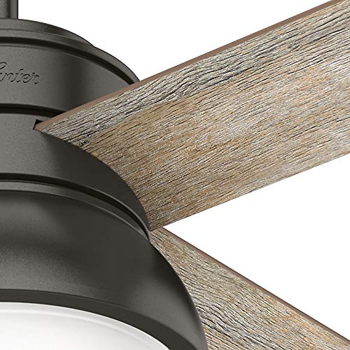 Hunter Fan Company 59387 Hunter 36" Loki LED Light Ceiling Fan, Noble Bronze Finish
