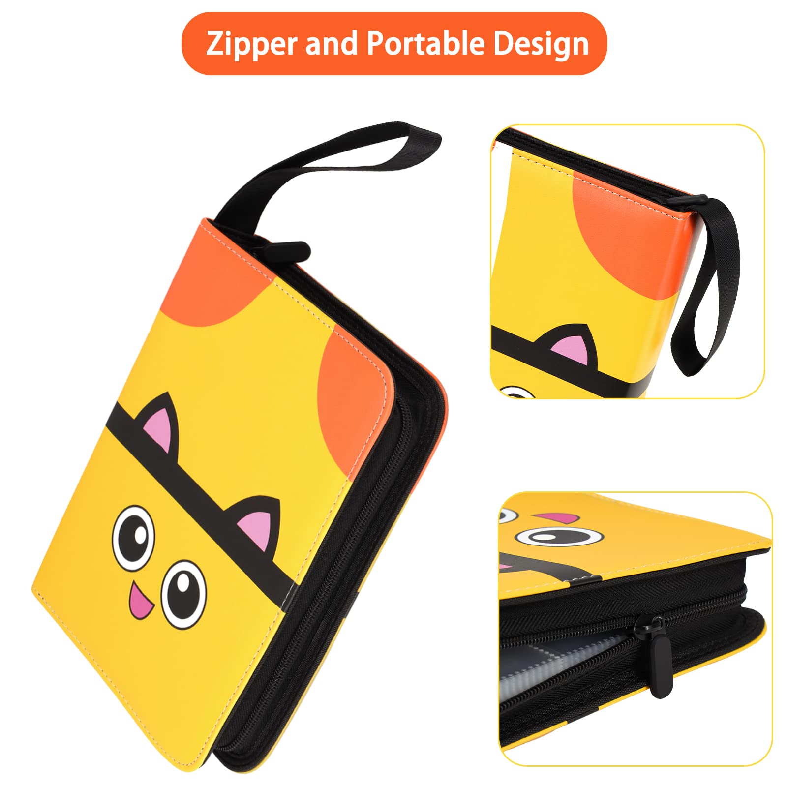 Lyyes Card Binder for Pokemon, 4-Pocket Sheet Trading Cards Album with 400 Pockets for Collection,(LY0832)