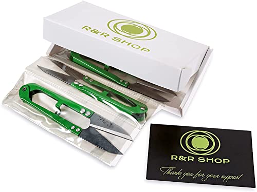 R&R SHOP Precision Scissors Kit - Trimming, Bonsai Pruning, Special Precision Grip, Small Scissors - Set of 3