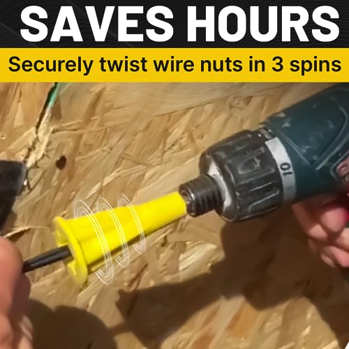 Rack-A-Tiers Nut Blaster - Tighten Wire Nuts with Drill, Universal Wire Connector Drill Bit Attachment, Twist Wire Nuts with Your Drill (XXL)(72102)