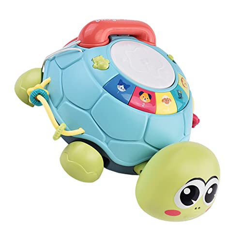 Musical Turtle Toy - Baby Crawling Toys for Babies 12+ Months - Learning with Sound, Music, Lights, Phone, Letters, Numbers - for Motor Skills, Cognitive Development, Hand-Eye Coordination