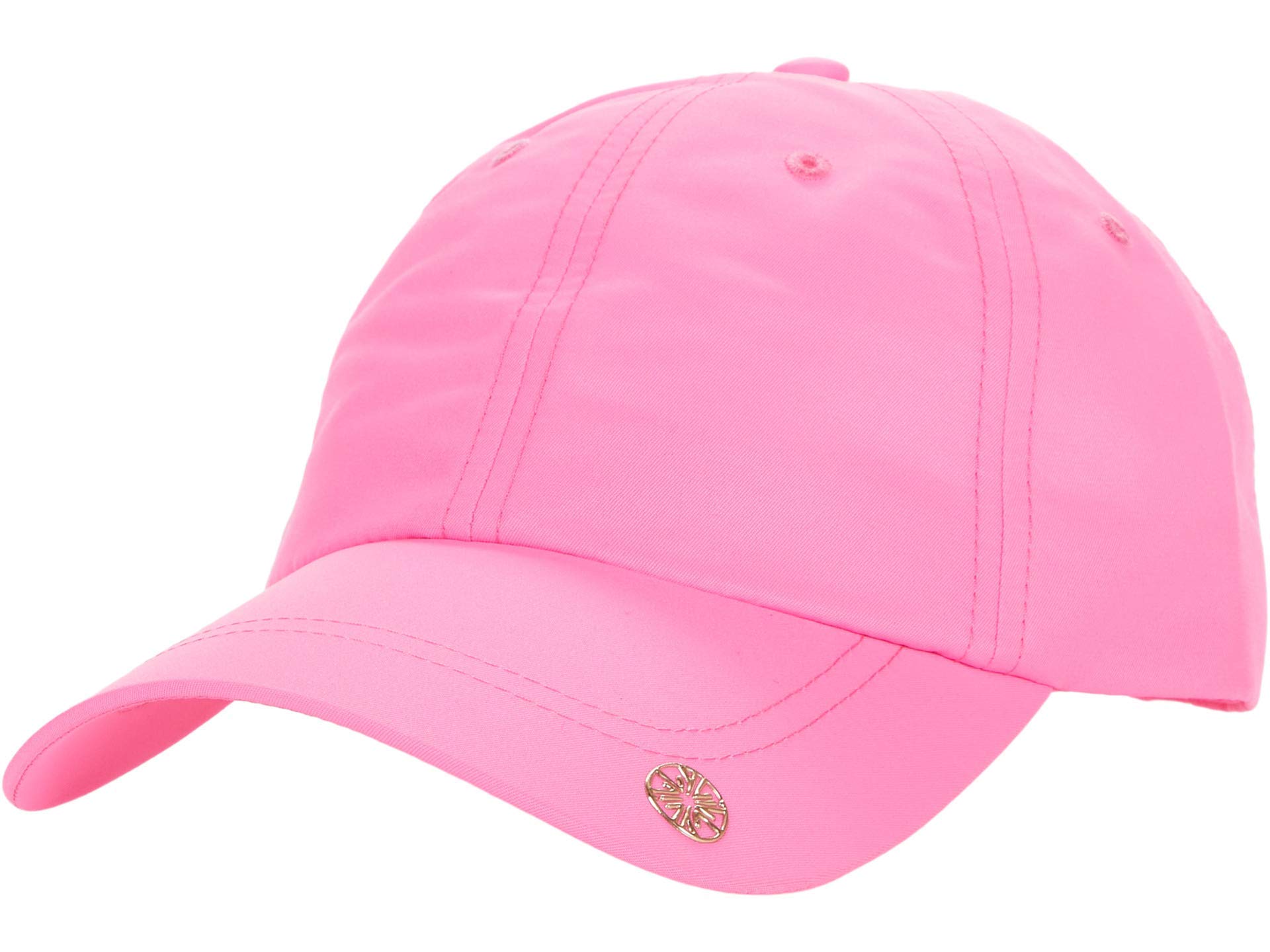 Lilly Pulitzer Run Around Hat for Women - Polyester Twill Construction, 6 Panel Baseball Cap with Gold Tone Hardware, Cute and Sporty Look True Navy One Size One Size
