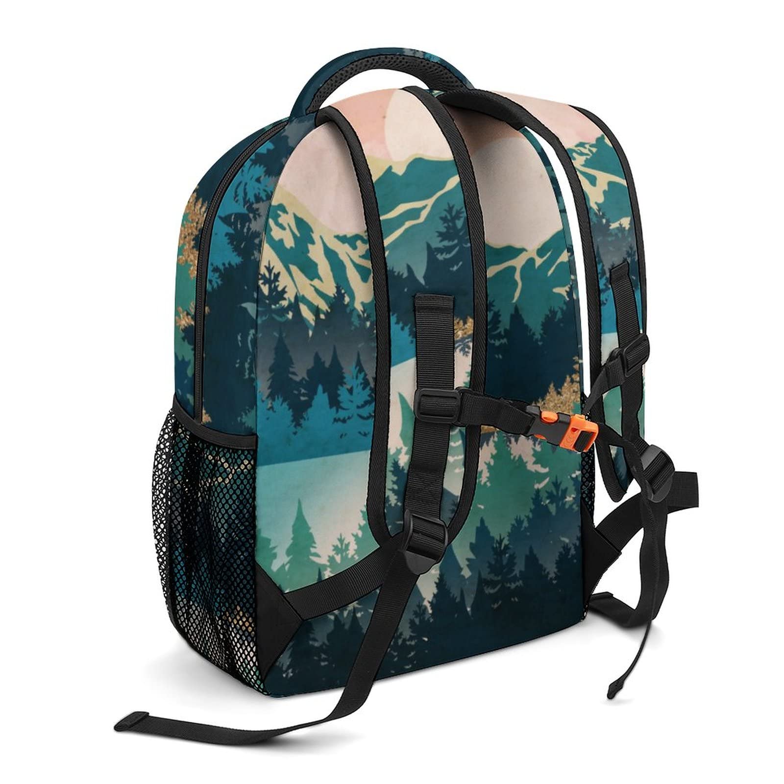 Kids Backpack for School, Nature Tapestries Mountain Pattern Students Bookbags School Bags Girls Boys