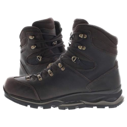 LOWA Mens Pinto GTX Mid Leather Synthetic Espresso Boots 11 US