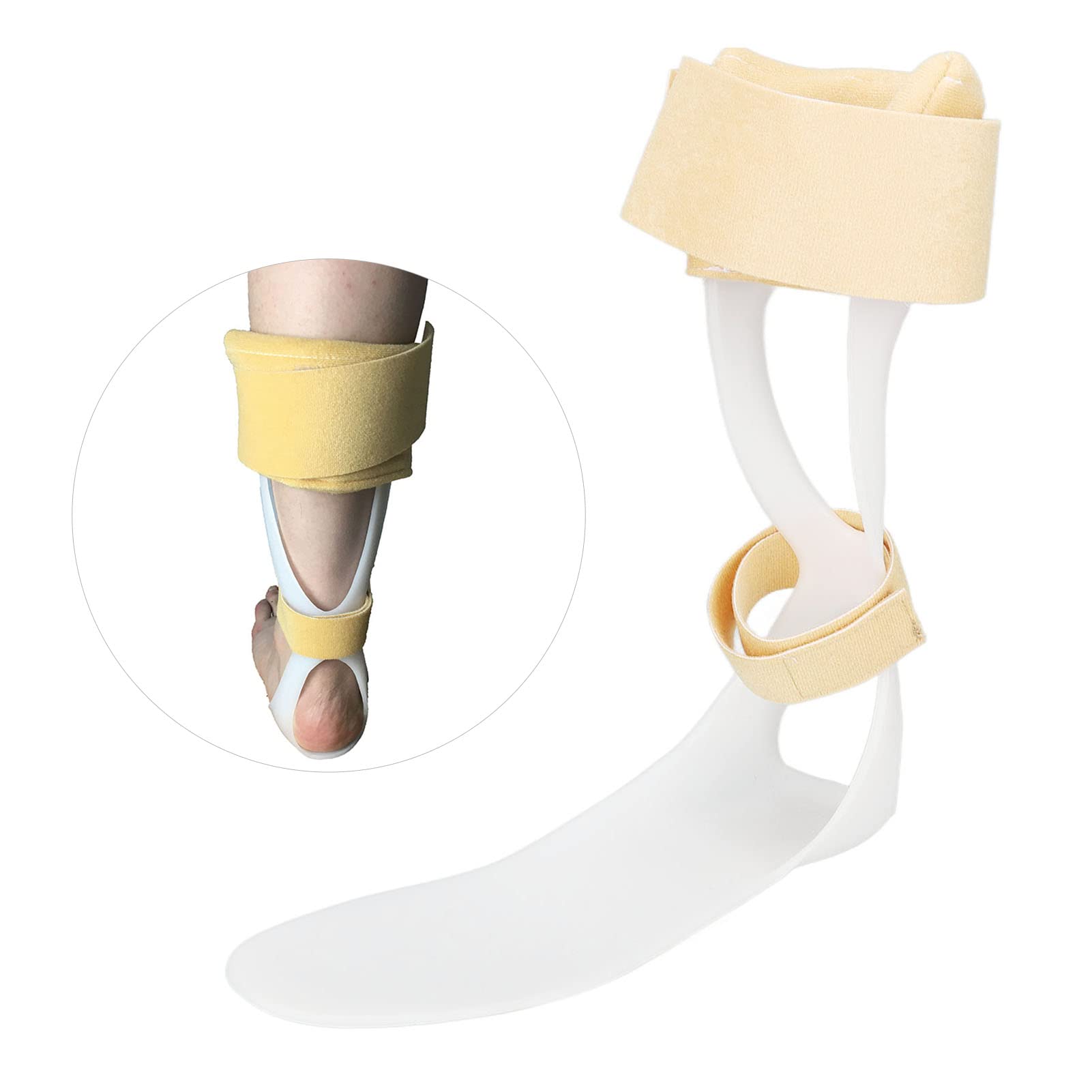 Orthopedic Ankle Support, Drop Foot Support, Hollow Heel in The Center of The Palm for of Injuries (S Left Foot)