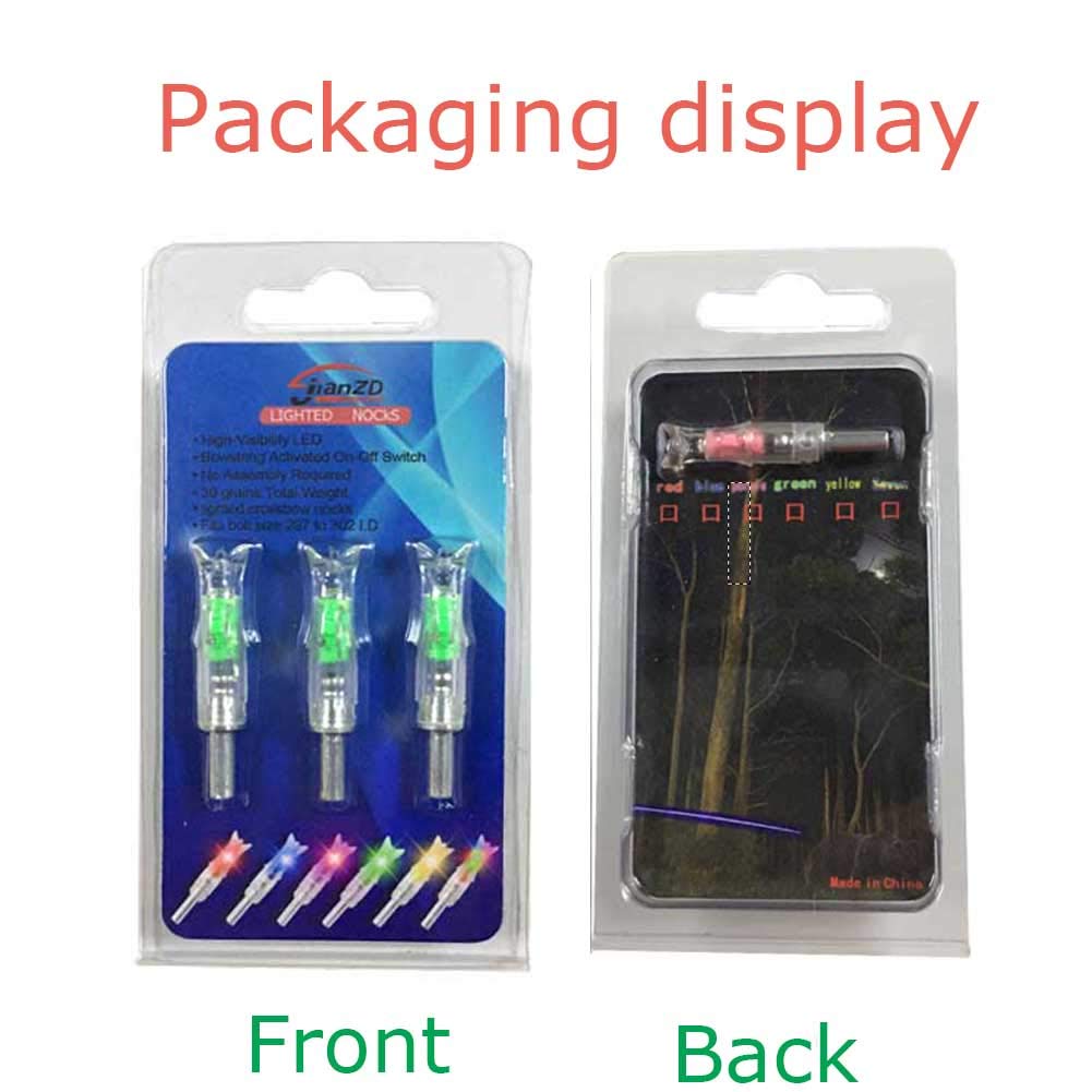 JIANZD Led Nocks 7.62mm Automatic Light Nocks Replaceable Arrow Nocks for Hunting Shooting-3 Pcs(.30")