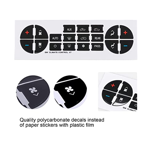 JUSTTOP AC Dash Button Repair Kit for GM Vehicles, Fits Select 07-14, GM Vehicles SUV Van Truck Car Interior Accessories