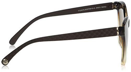 Jessica Simpson Womens J5823 Quilted Rectangular Sunglasses With Uv400 Protection. Glam Gifts For Her, 57.8 Mm, Brown & Nude, 57.8 Mm US