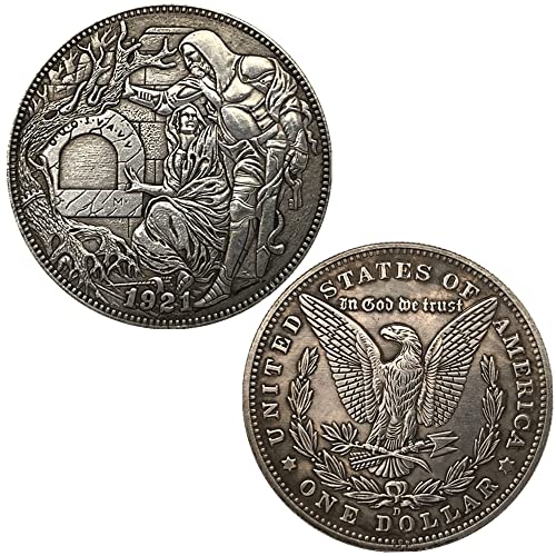 MarshLing Antique Liberty Old Coins Morgan Silver Dollars 1921 Coin Collecting USA Old Original Pre Morgan One Dollar (Silver Old Coin)