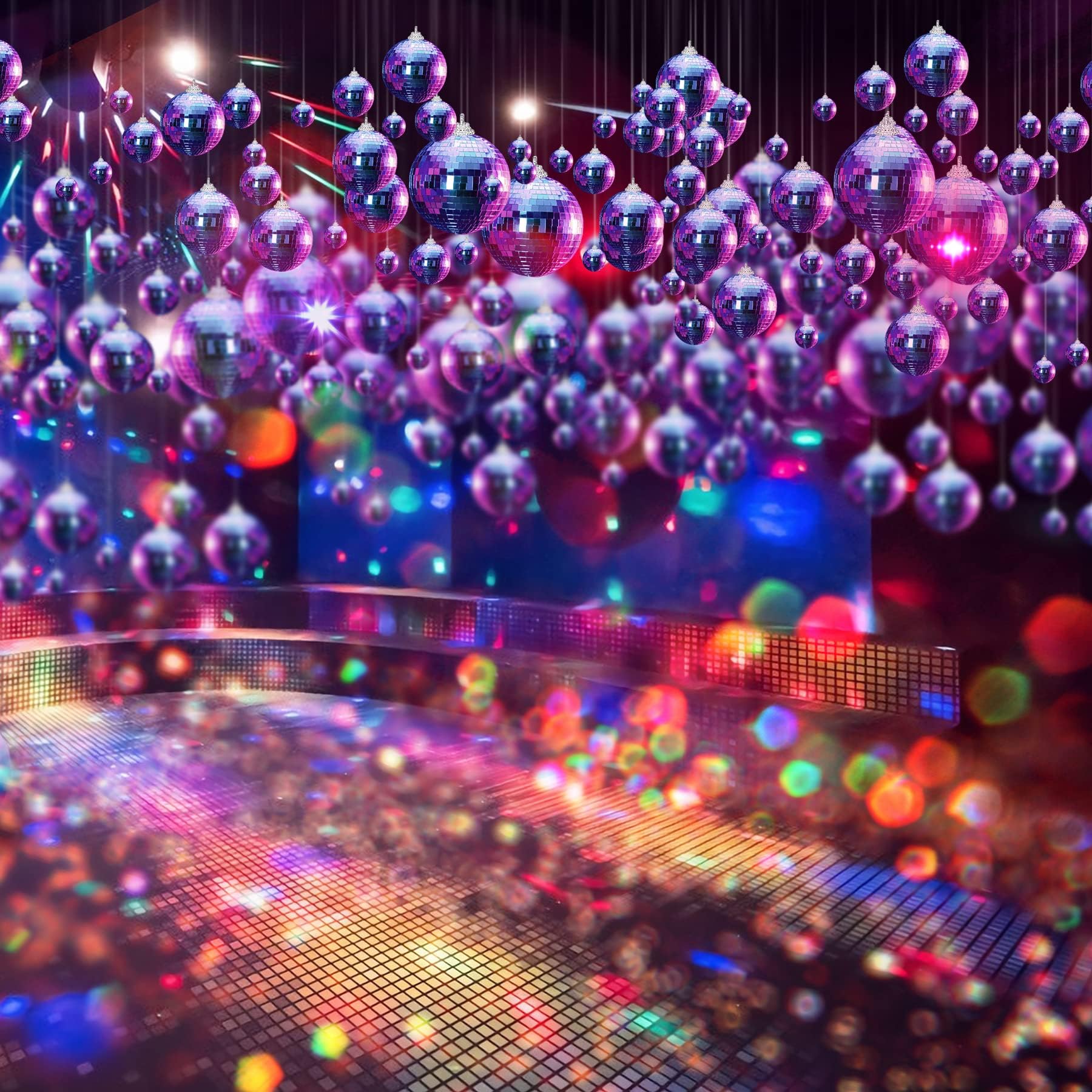 MARFOREVER 40 PCS Mini Mirror Disco Balls 2 Inches Reflective Mirror Ball Ornaments Small Disco Ball Silver Hanging Ball for Christmas Easter Tree Party Home Decorations