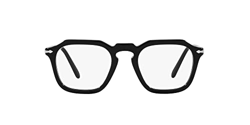 Persol PO3292V Square Prescription Eyewear Frames, Black/Demo Lens, 46 mm