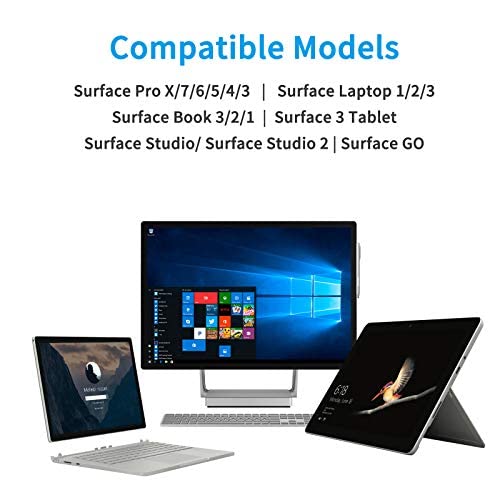 Kimwood - Stylus with 1024 Pressure Levels for Surface Pro X/7/6/5/4/3, Surface Go, Surface Book, Surface Laptop - Comes with AAAA Battery and Replacement Tip