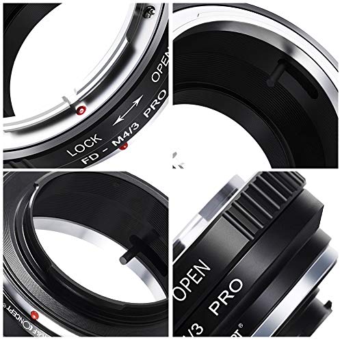 K&F Concept Lens Mount Adapter Compatible for Canon FD Lens to Micro Four Thirds M43 Olympus Pen and Panasonic Lumix Cameras Reflective Paint