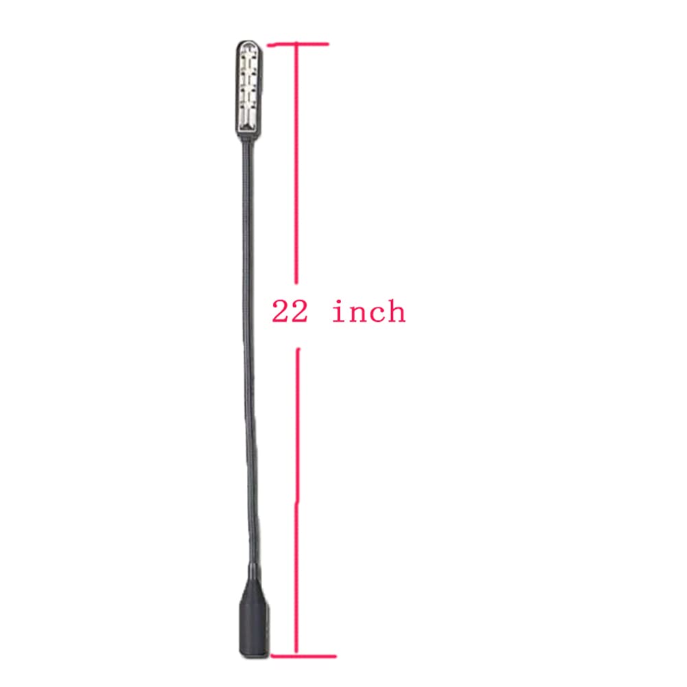 JXRYWF 22" inch XLR 4 Pin LED Light Studio Lamp XLR gooseneck lamp for DJ Mixer XLR 4PIN Connect Port(XLR 4Pin Port)