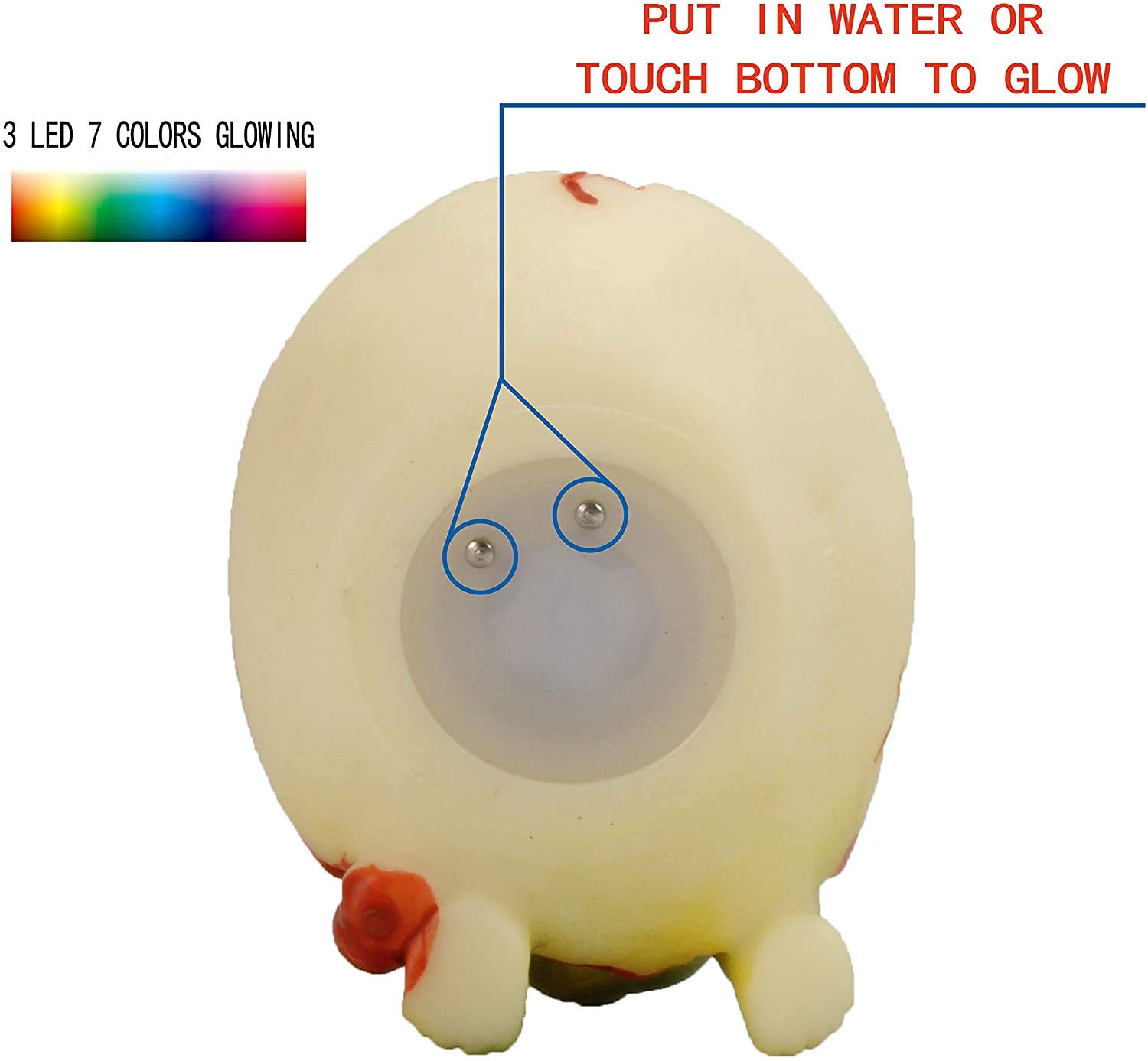 JOYIN 6 Pcs Pre Filled Easter Eggs with Light-up Floating Hatching Dinosaur Bath Toys, 4” Toys Filled Easter Eggs for Easter Basket Filler, Easter Eggs Hunt, Easter Theme Party Favors
