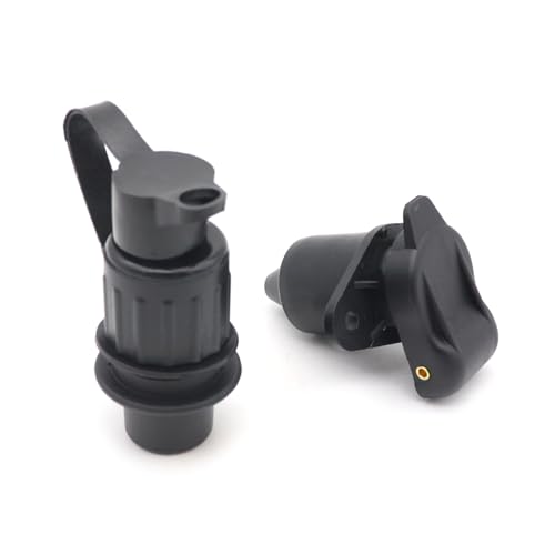 Osdhezcn 3 Trailer Plug Adapter 3 Pin Trailer Plug Trailer Connector Trailer Plug 3 Pin Plug Adapter Trailer Connector Vehicle-Side 3-pin Flat Trailer Wiring Harness Connector Dust Cover