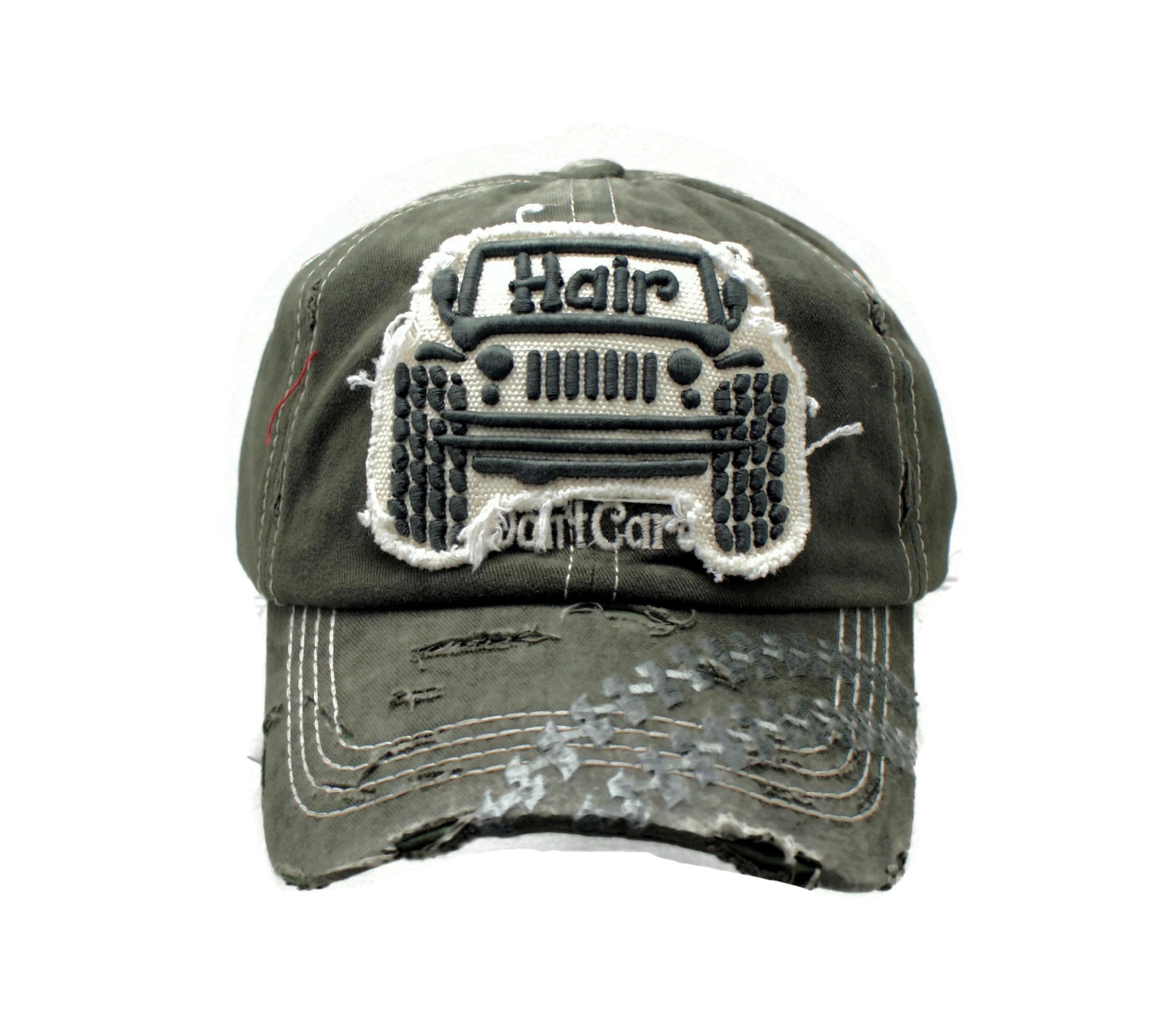 National Cap Hat - Hair - Don't Care Off Road Hat/Cap Cream, 7 3/8